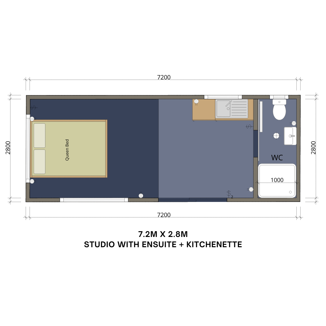 7.2m Studio with Ensuite – Good Wood Products