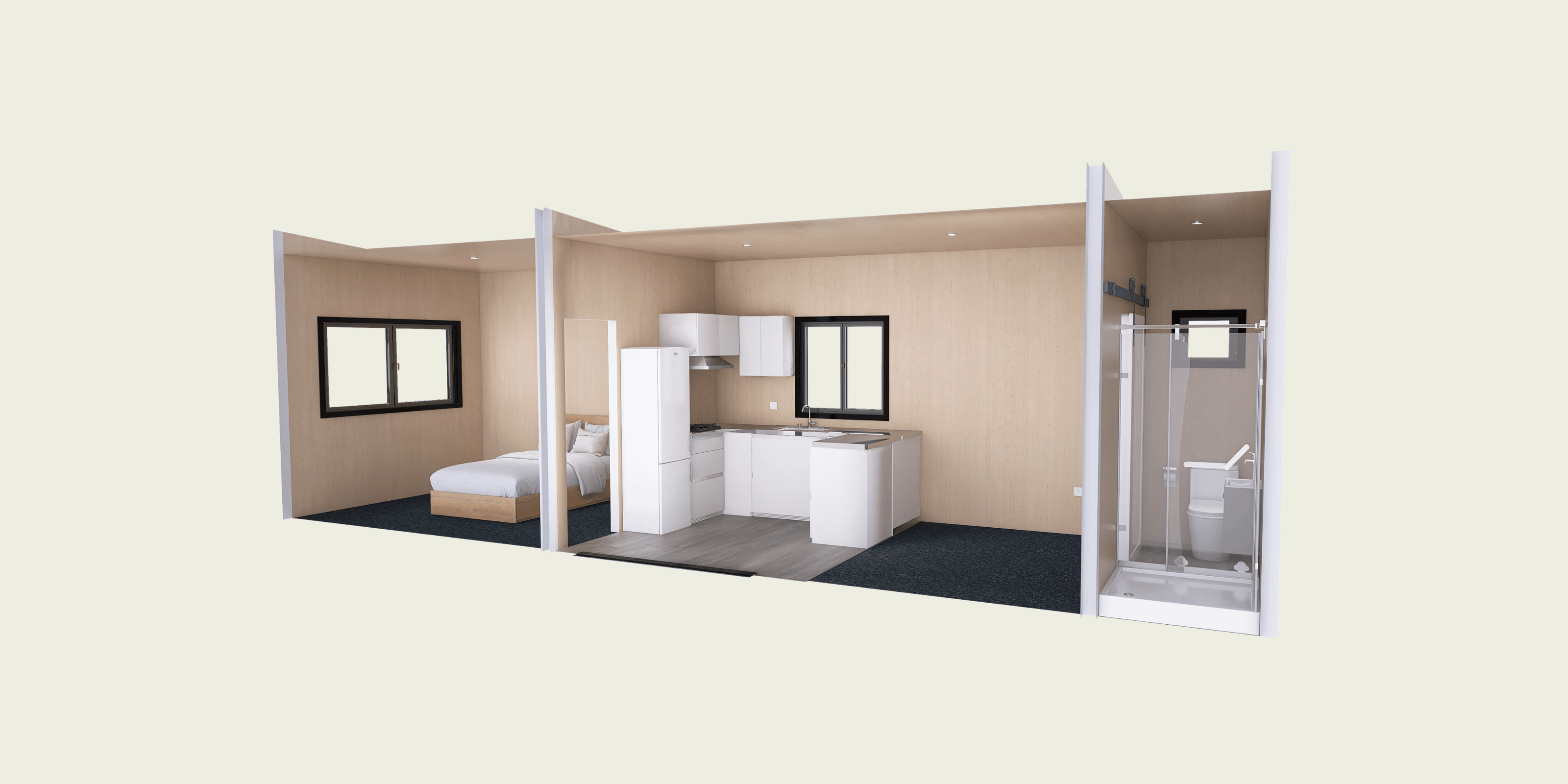 9.6m One Bedroom Self-Contained Unit