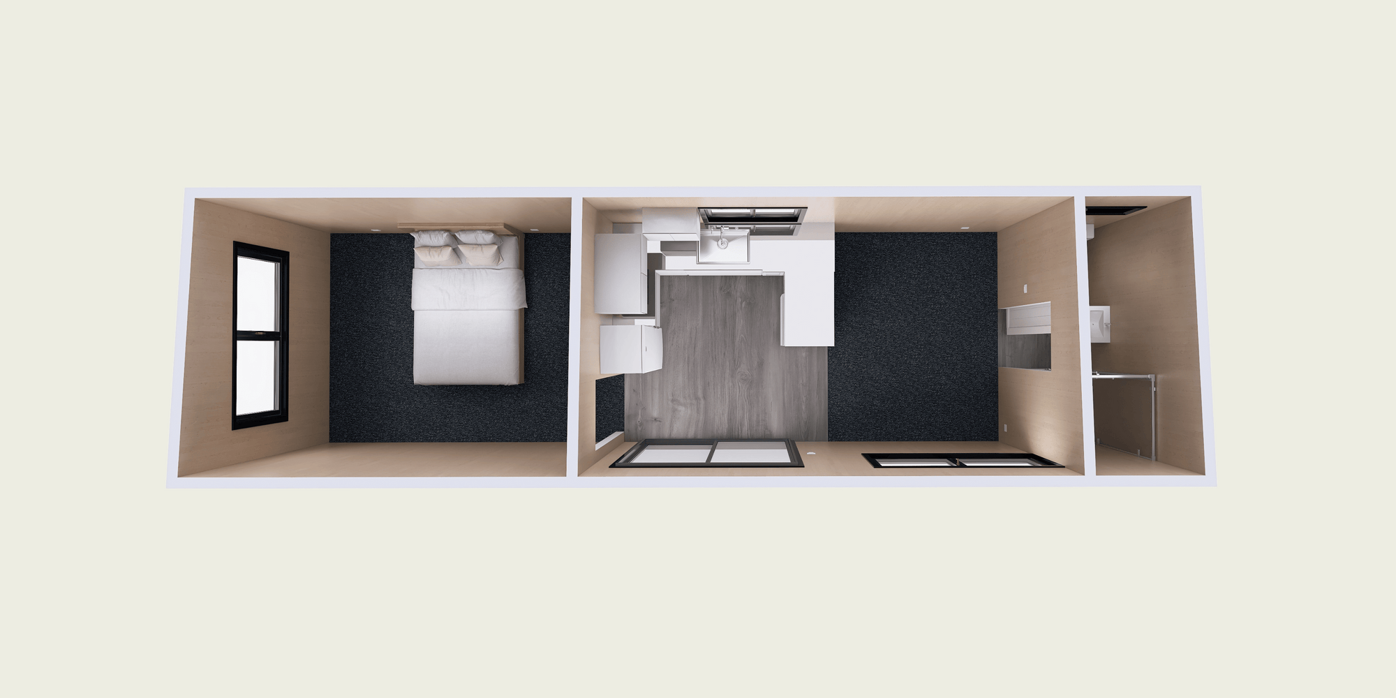 9.6m One Bedroom Self-Contained Unit